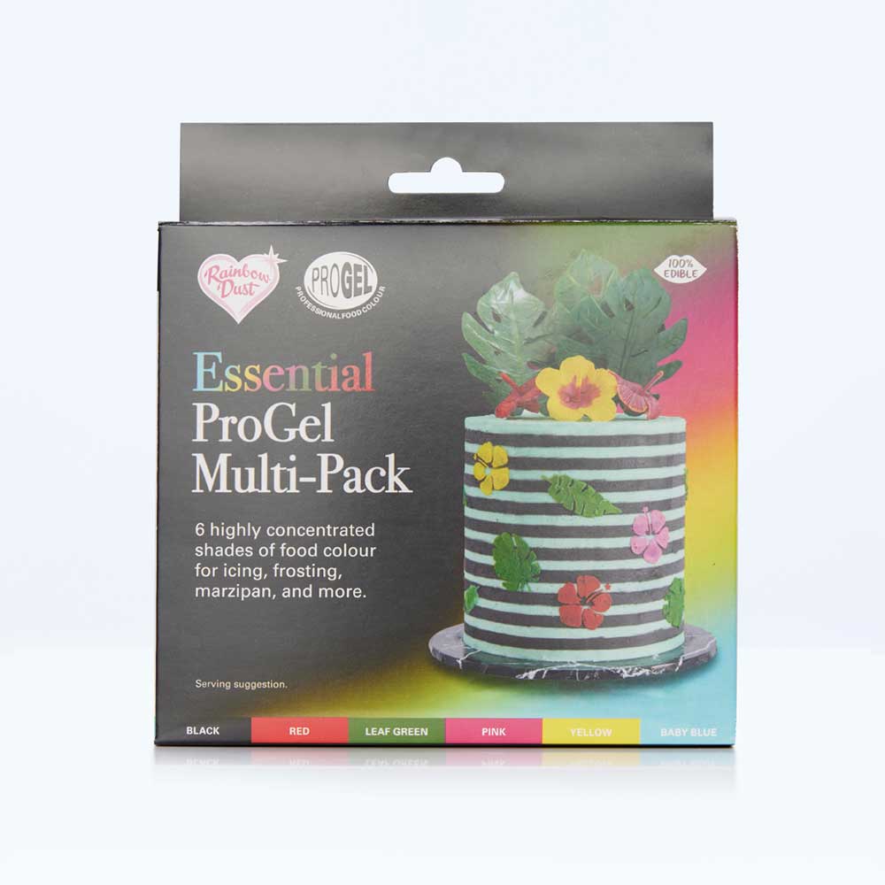 ProGel food colouring gel | Essentials multipack 6 x 25g – Rainbow Dust